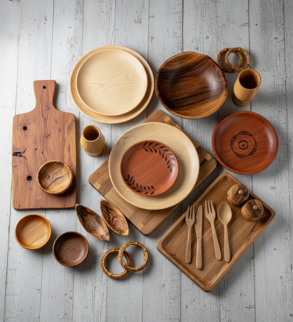 Wooden Tableware Manufacturer Supplier & Exporter In India
